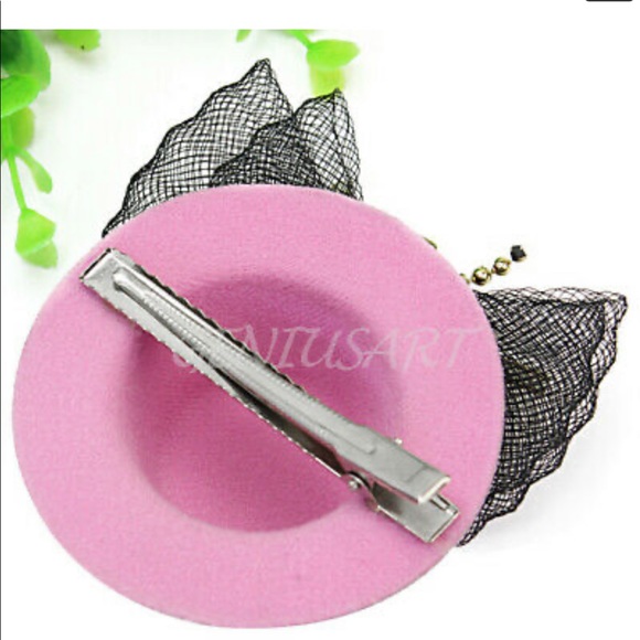 Pink Magnolia | Accessories | New Pink Hair Clip Fascinator Mini Top ...